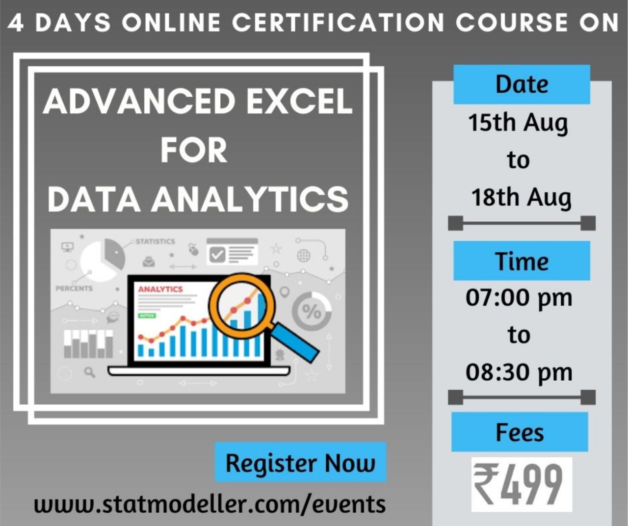 Advanced Excel for Data Analytics - Stat Modeller