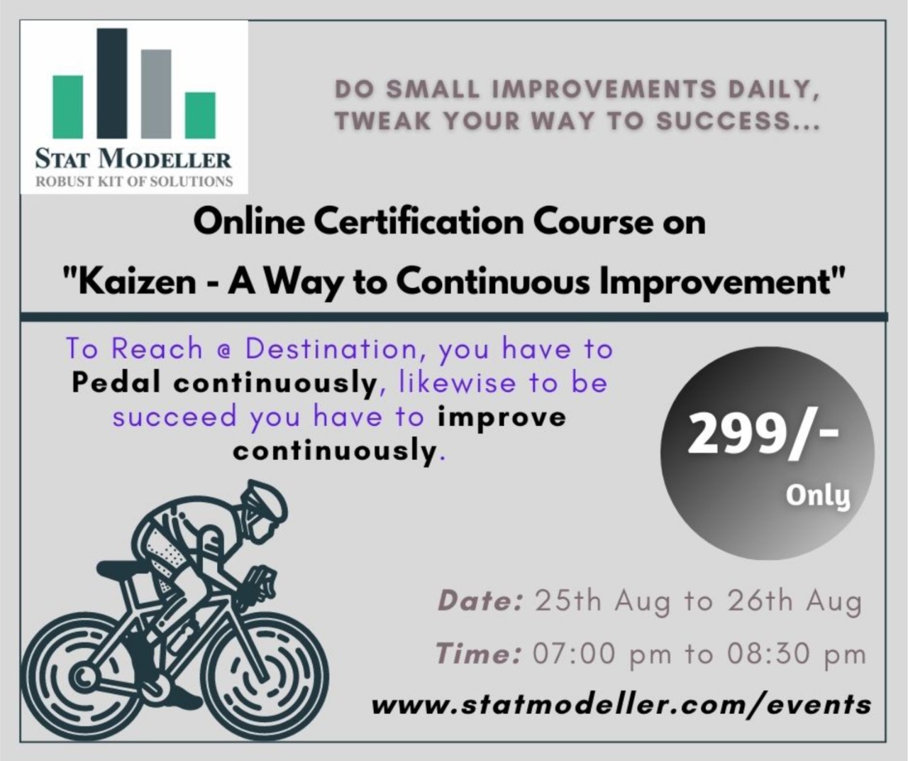 Certified Kaizen - Continuous Improvement Practitioner - Stat Modeller