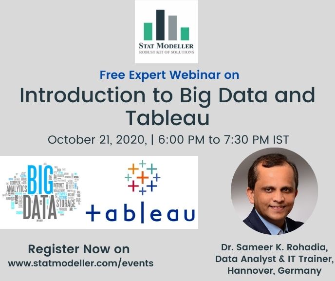 Introduction to Big Data and Tableau - Stat Modeller